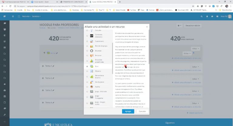 Tutoriales Moodle – Campus Virtual
